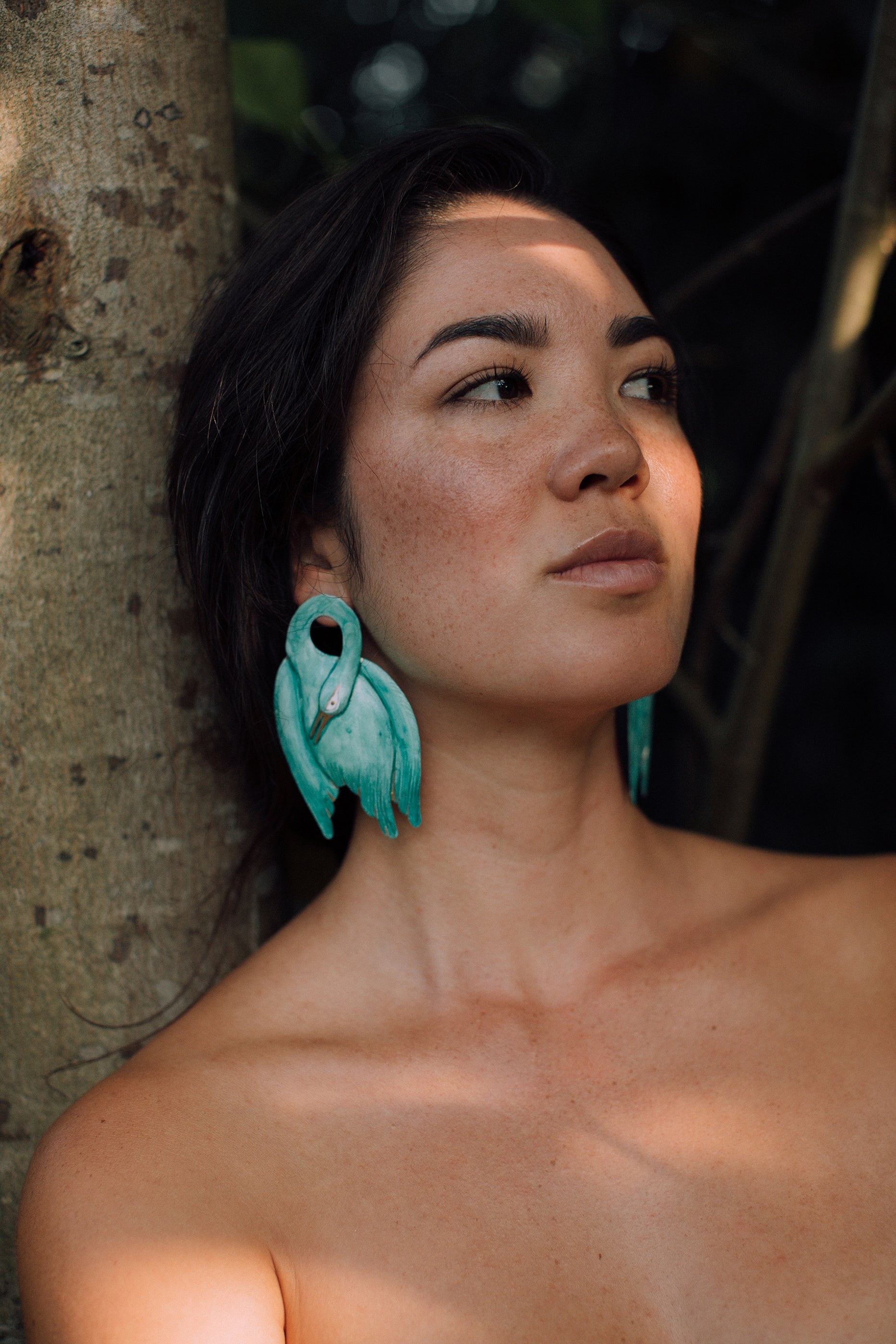 Jade Swan Earrings– We Dream in Colour